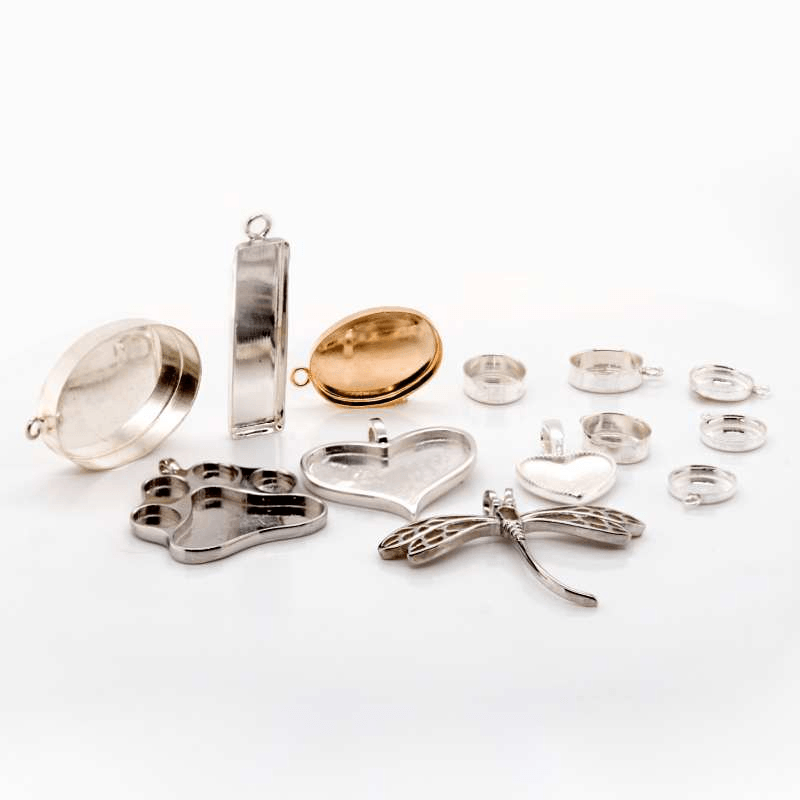 Pendant Bezels Resin Inlay Handmade Custom DIY Jewelry Supplies – Opal ...