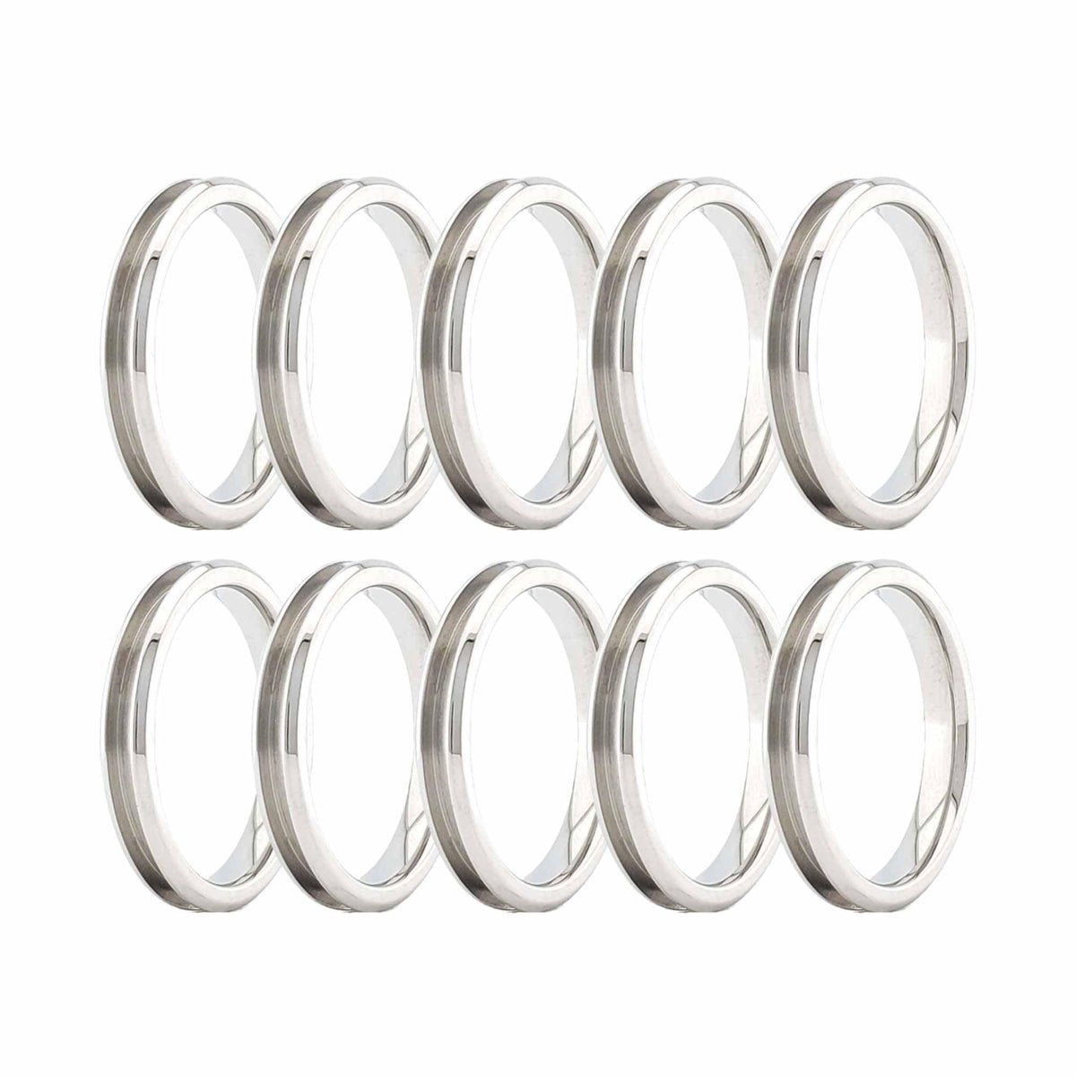 Stainless Steel 4mm Ring Core Blanks for Jewelry Inlay Bulk 10-Pack ...