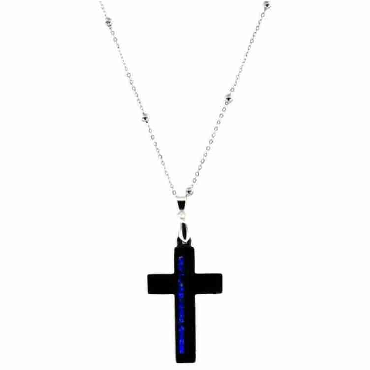 Large Black Zirconia Ceramic Cross Bezel Channel Inlay Custom Jewelry ...