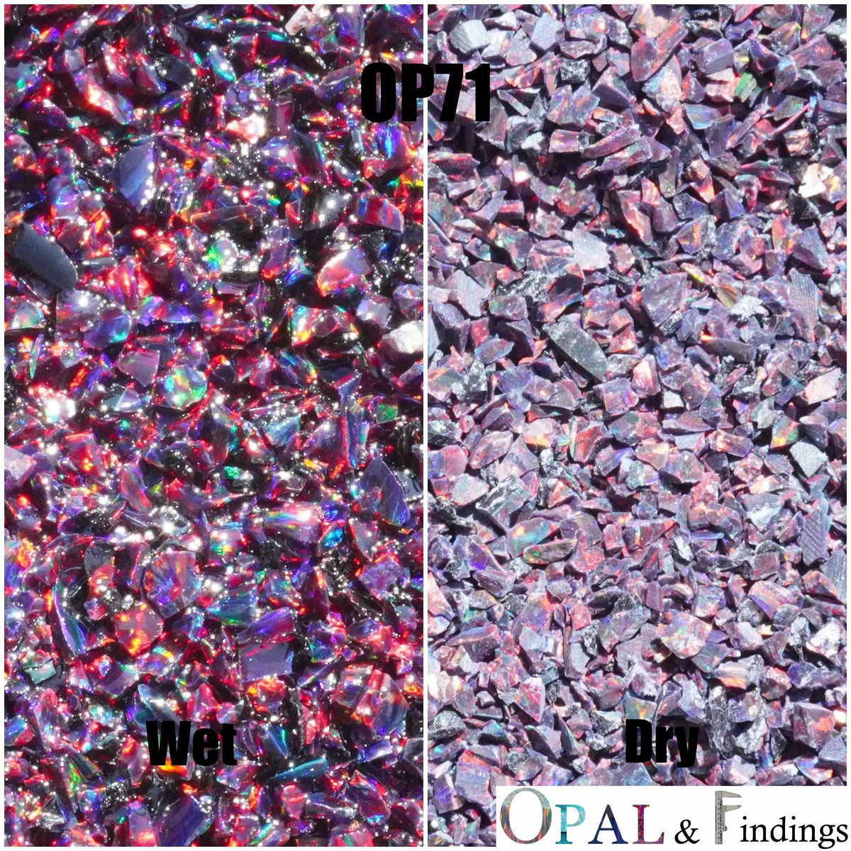 Black (OP71) Multi-Color Crushed Opal Jewelry Inlay Pens Rings Urn Art ...