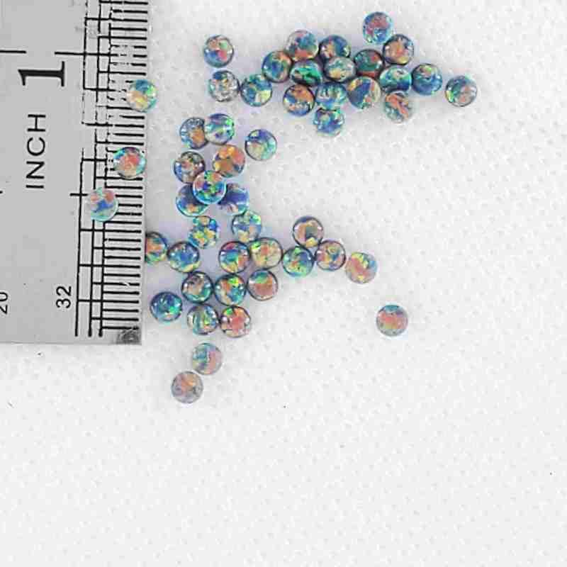 3mm Round Opal Cabochon OP77 Royal Blue Grey Custom Jewelry Inlay DIY ...